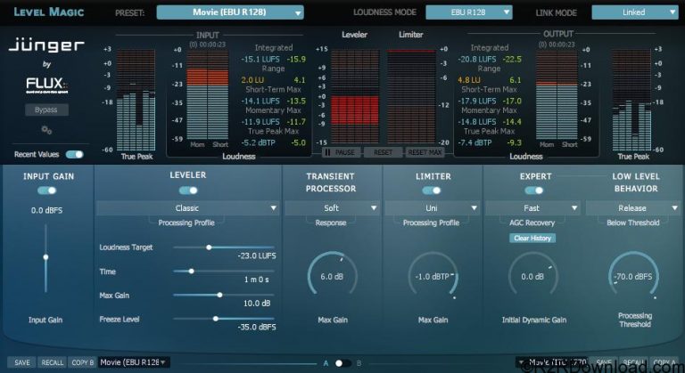 Flux Junger Audio Level Magic v3.5.29 Free Download | Go AudiO [Official]