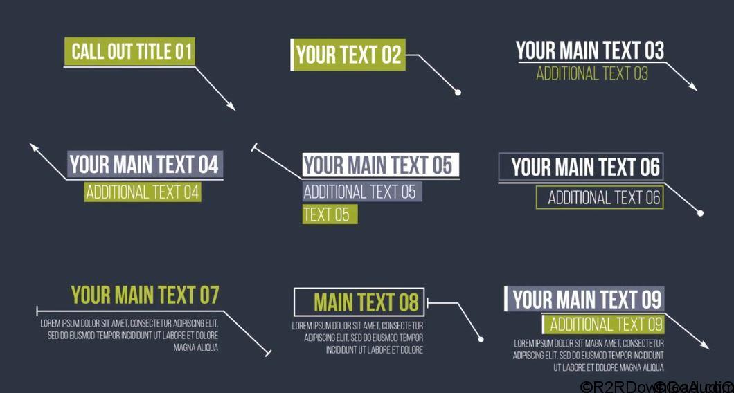 INFORGRAPHIC CALLOUT TITLES AFTER EFFECTS TEMPLATE (MOTION ARRAY) Free ...