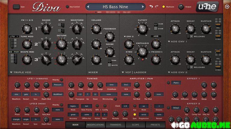 Uhe Diva v1.4.8.16519 WIN MAC LIN Incl Keygen-R2R | Go AudiO [Official]